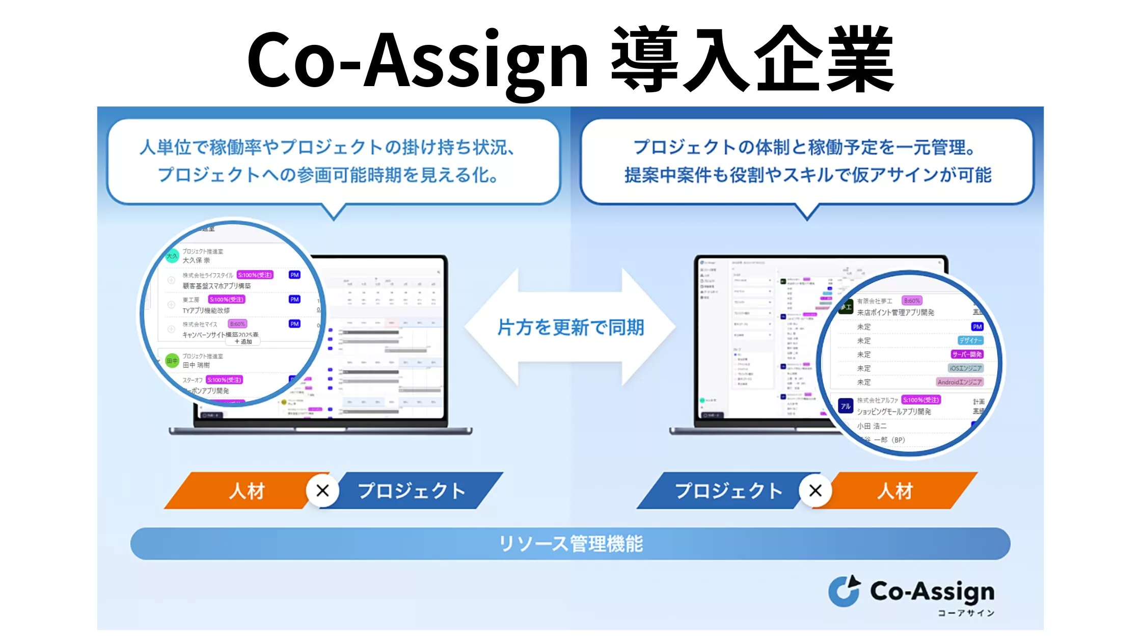 アサイン管理ツール「Co-Assign」 どんな会社が使っているのか？ | Co-Assign